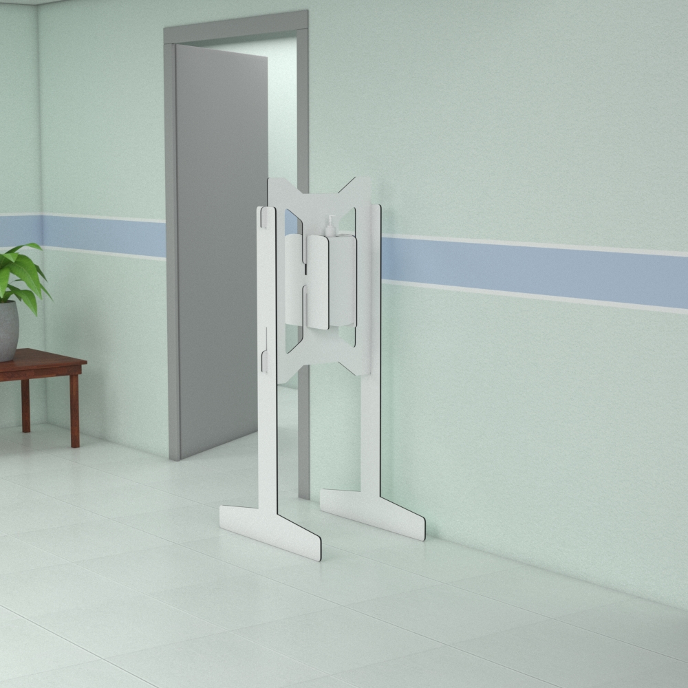 Safe Screen Sanitizer Station - Spectrum - Phenolic Lockers